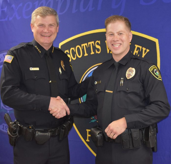 Scotts Valley Police Department Swears in Two More - Press Banner